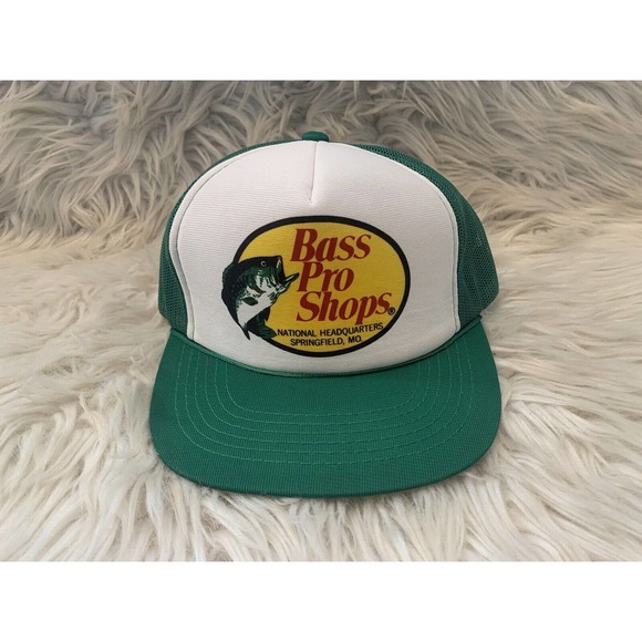 Snap-Back | Accessories | Vintage Bass Pro Shops Green Mesh Snapback ...